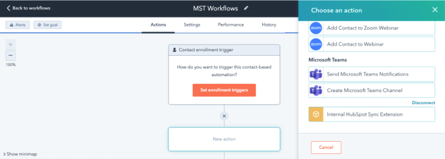 Hubspot Update: Integrationen (Microsoft Teams-Integration)